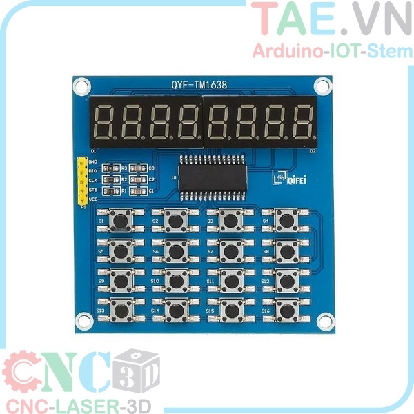 Module Hiển Thị 8 Led &16 Key TM1638 Trường An Equipment