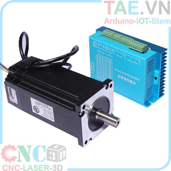 Combo Closed Loop Stepper Motor 86 12N.M + Drive HBS86 Trường An Equipment