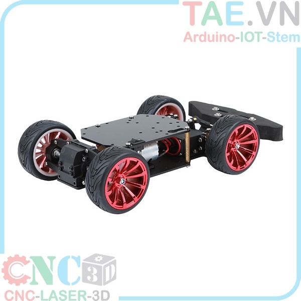Khung Xe Robot RC 4WD Nhôm Cầu Vi Sai Trường An Equipment