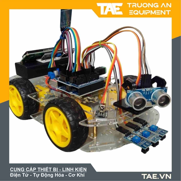 Bộ Kit Xe Robot 4 Bánh DIY Điều Khiển Từ Xa Bằng Arduino Uno R3 Trường ...