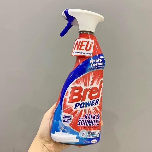 Bình xịt tẩy cặn canxi Bref Power 750ml - Xanh dương - VSN04505 ...