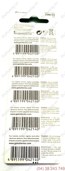 Pin điều khiển A23 (12V) - GPbattery 23AE