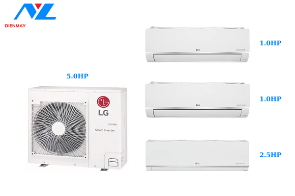Combo Multi LG Inverter 3 Dàn Lạnh 5 HP Z5UQ48GFA0