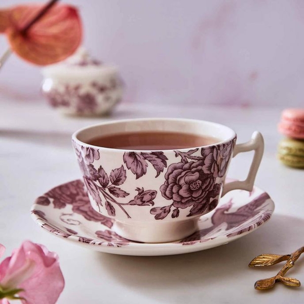 PM KINGSLEY Set chén đĩa lót màu trắng thương hiệu Portmeirion Vương ...