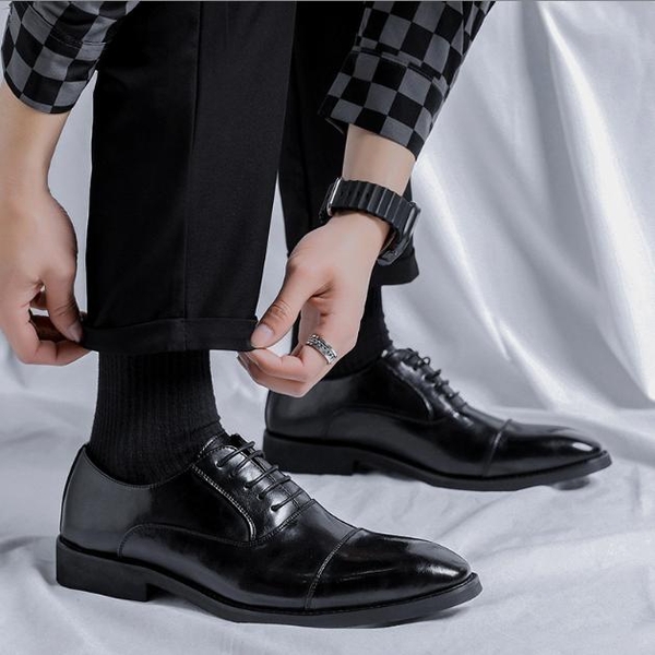Giày Tây Nam Cột Dây Da Bóng Cao Cấp CENE GTA30