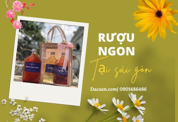 Rượu ngon tại Sài Gòn – Êm nhẹ, ngọt thơm, đủ vị táo, mơ, mận, sâm dây ...