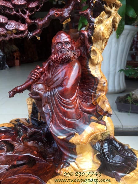 Tượng Bồ Đề Đạt Ma gỗ trắc