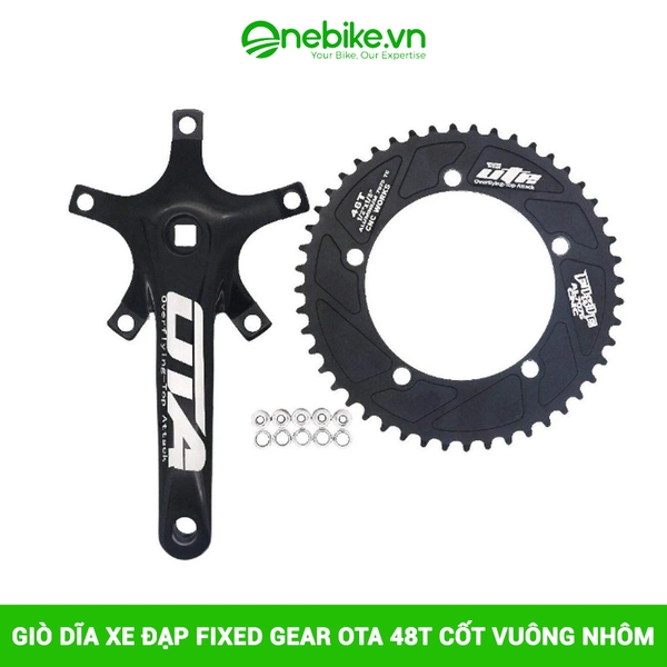 Giò dĩa xe đạp Fixed Gear OTA 48T cốt vuông nhôm | Nhà phân phối xe đạp ...