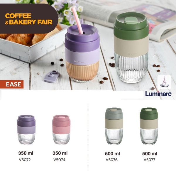 Cốc thủy tinh Luminarc Ease màu xanh 500ml-V5077