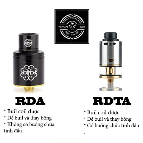 Hướng dẫn cách phân biệt giữa RDA và RDTA Việt Vape Club - Vape Shop ...