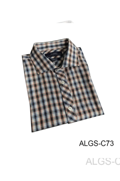 Áo sơ mi nam ngắn tay cao cấp Aligro ALGS-C73 vải prima cotton form ...