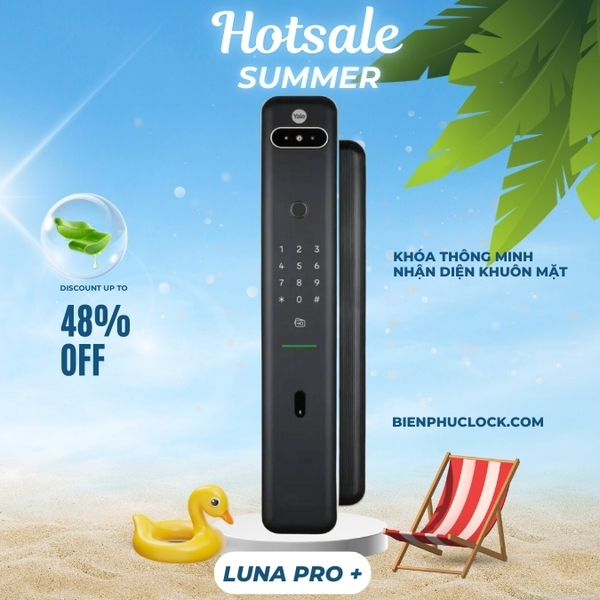 Khóa Thông Minh Yale LUNA PRO + (LUNA PRO+) Nhận Diện Khuôn Mặt