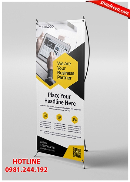 In Standee 80x180, In Standee Chữ X Chất Liệu PP