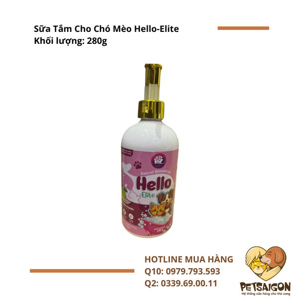 Sữa Tắm Cho Chó Mèo Hello 280g