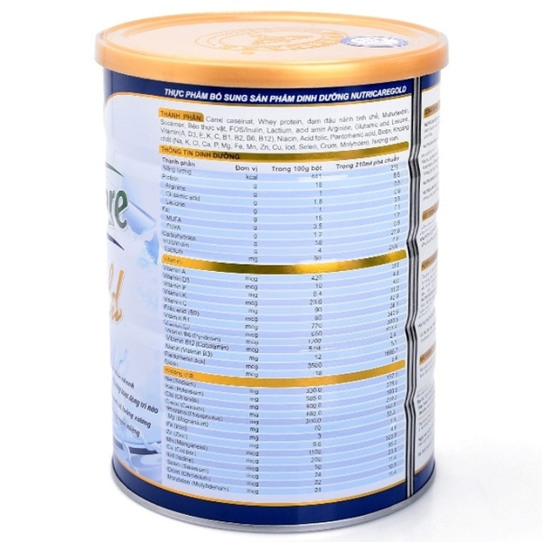 Sữa bột Nutricare Gold 900gr – Kim Phúc
