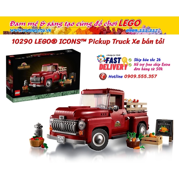 []Hàng sẵn[] 10290 LEGO Pickup Truck - Xe bán tải – Đồ chơi LEGO