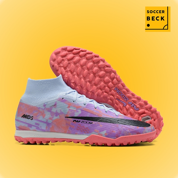 Giày Bóng Đá TQ Nike Mercurial Superfly 9 Elite MDS006 Tím Hồng Cổ Cao TF