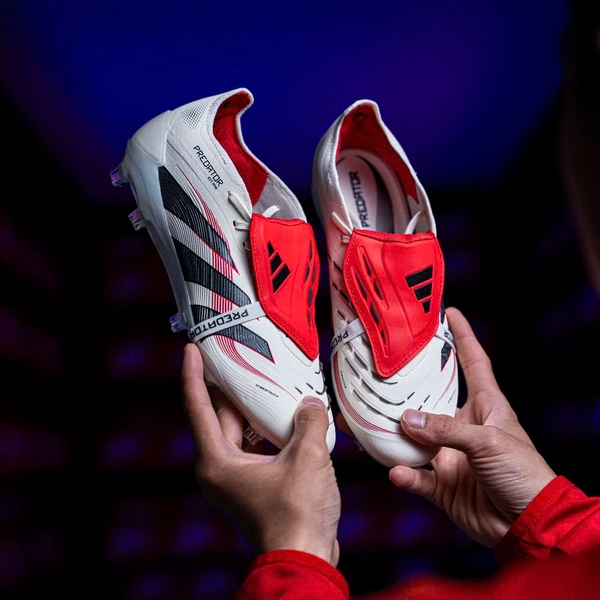 Giày Bóng Đá Trẻ Em Adidas Predator 25 Elite Tongue Trắng Ngà Vạch Đen ...