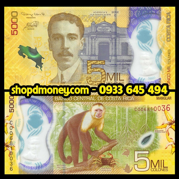 5000 colones Costa Rica 2020 Shop tiền sưu tầm D-money