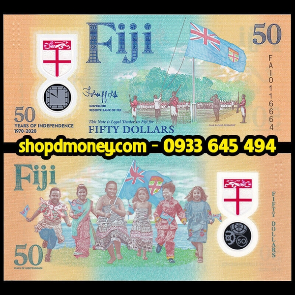 50 dollars Fiji 2020 kỉ niệm 50 năm độc lập Shop tiền sưu tầm D-money