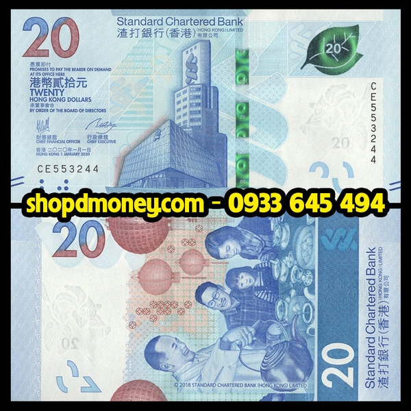 20 dollars Hong Kong 2018 - SCB Shop tiền sưu tầm D-money
