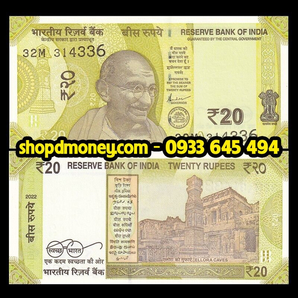 20 rupees Ấn Độ 2018 Shop tiền sưu tầm D-money