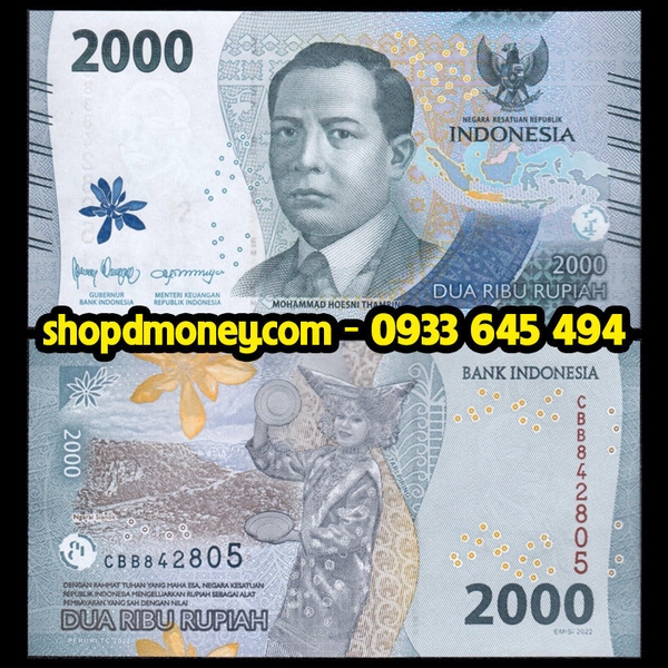 2000 rupiah Indonesia 2022 Shop tiền sưu tầm D-money