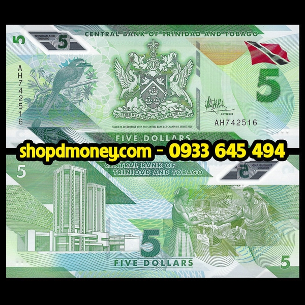 5 dollars Trinidad & Tobago 2020 Shop tiền sưu tầm D-money