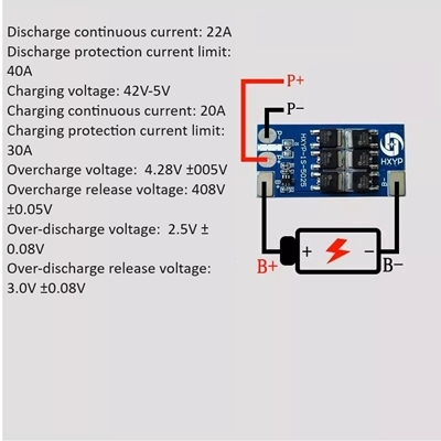 Mạch Sạc Pin 1 Cell 18650 22A