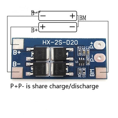 Mạch sạc Pin 2 Cell nối tiếp 20A