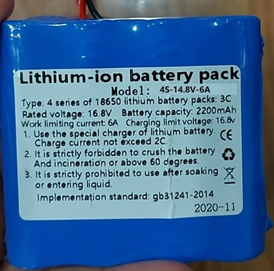 Pin Lithium 4 CELL 18650 14.8V 2200mAh