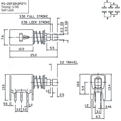 Nút Nhấn Nguồn PS-22F02