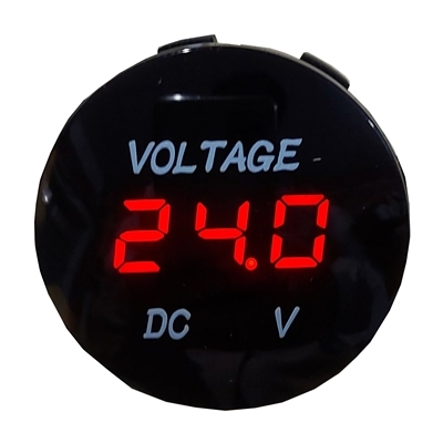 DIGITAL VOLTMETER 5-48V Red