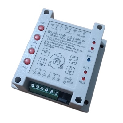 Bộ Điều Khiểu WIFI 4 Thiết Bị HTC-4CH WF-SW