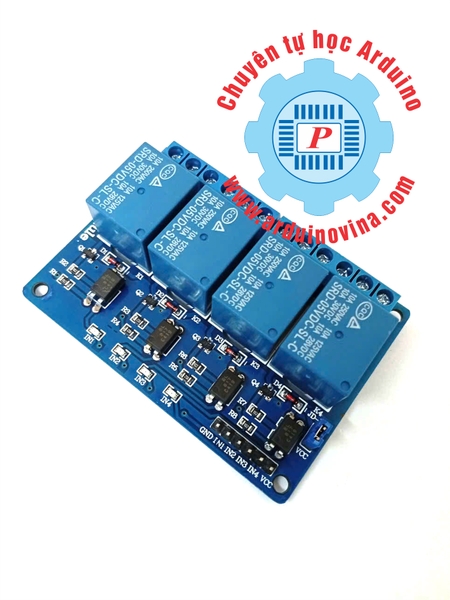 Module 4 kênh relay 5VDC Opto cách ly – Arduinovina.com