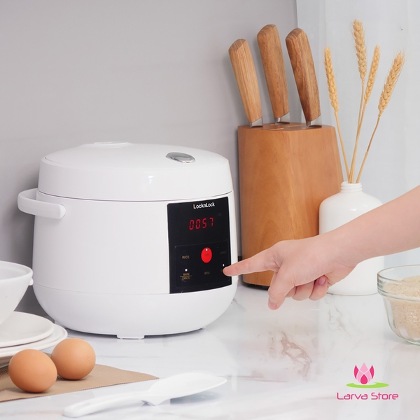 Nồi Cơm Điện LocknLock Digital Rice Cooker EJR313WHT 1.0 Lít 350W