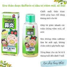 Siro Bufferin Xanh Lá cho bé viêm mũi, sổ mũi 120ml (Vị dâu)