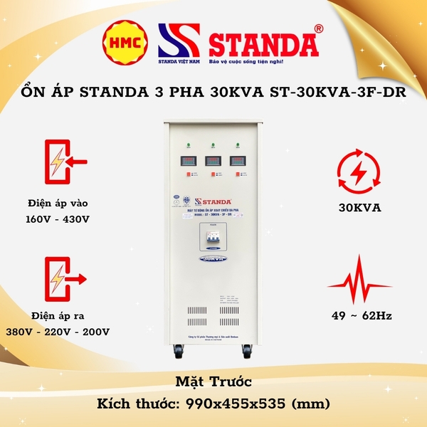 🌟 Seri ổn áp 3 Pha Standa 30KVA & 45KVA | dienmayhmc.com