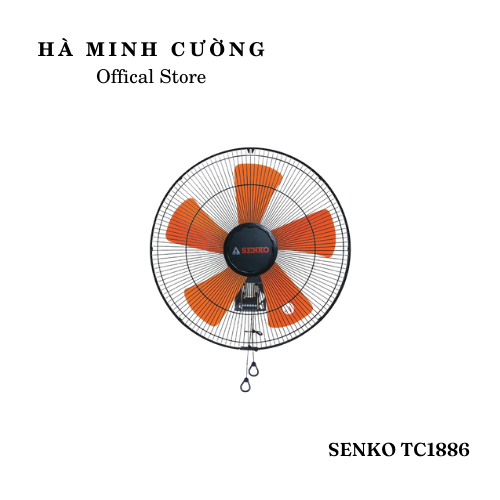 Quạt Treo Tường SENKO TC1886 ( đen cam ) | dienmayhmc.com