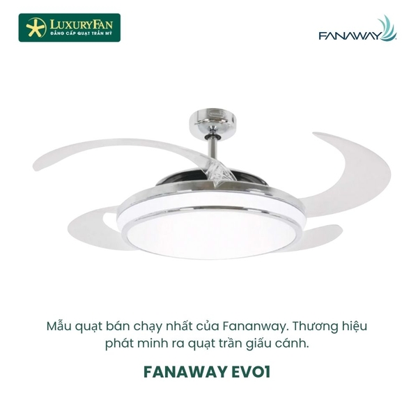 Quạt Trần FANAWAY EVO1 LED 211036 | dienmayhmc.com