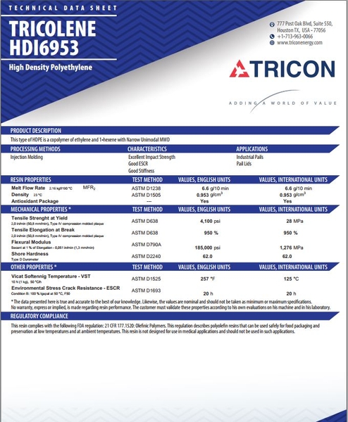 HDPE injection (ép) HDI6953