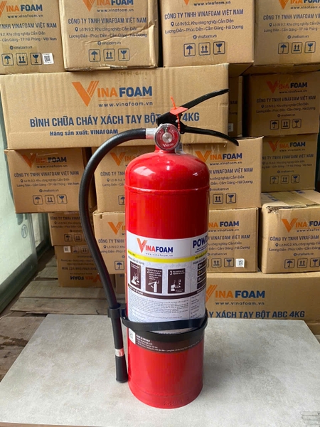 Bình chữa cháy bột 4 Kg ABC Vina Foam Bảo hộ lao động Nguyễn Nhung