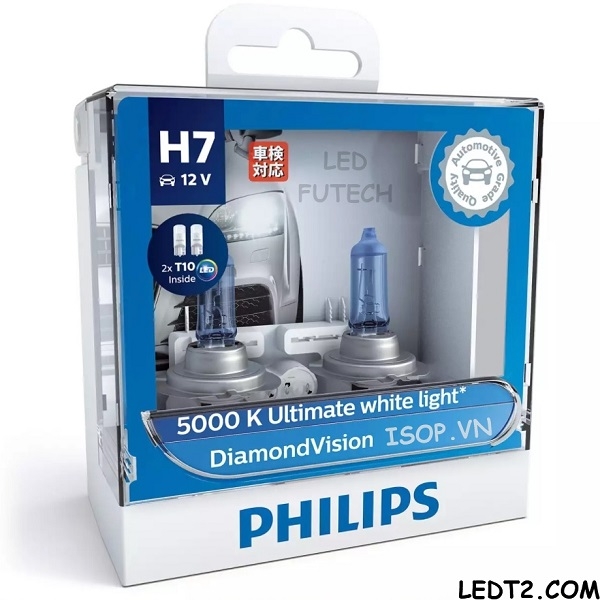 Đèn pha Halogen Philips Diamond Vision 5000K
