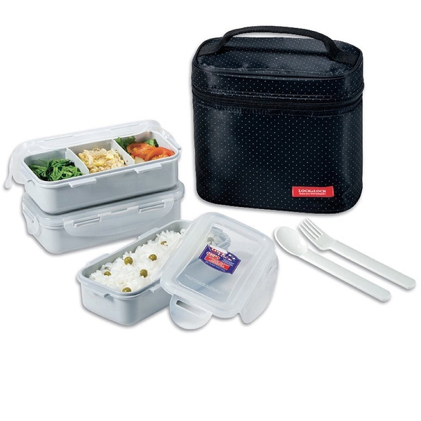 Bộ hộp đựng cơm Lock&Lock 3P HPL754DB
