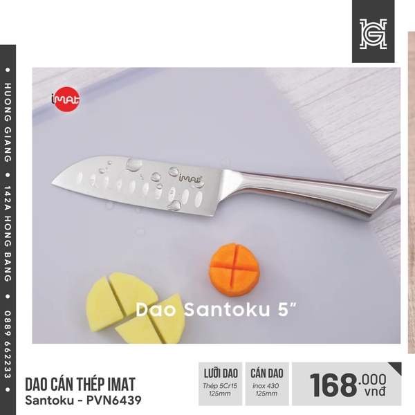 Dao Santoku nhỏ cán thép Neoflam CK-SS-T13