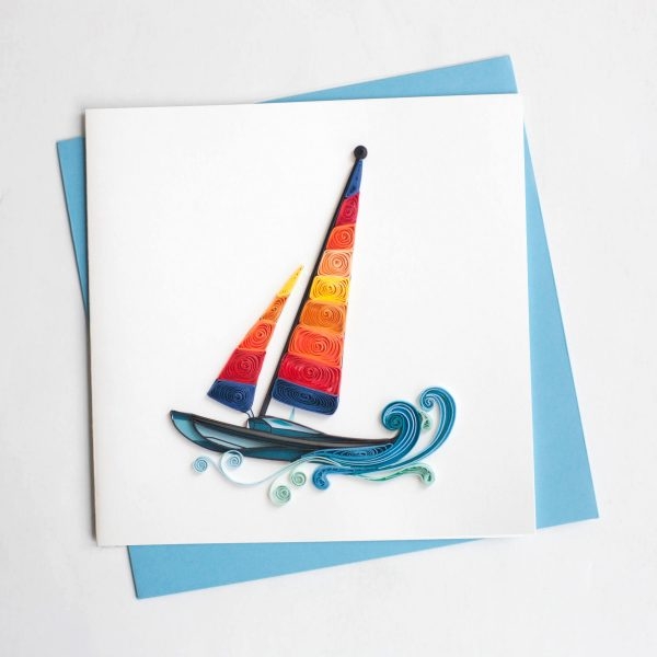 Boat Quilling Card