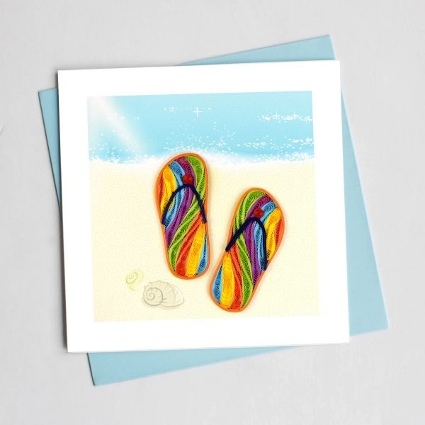 Sandals Quilling Card