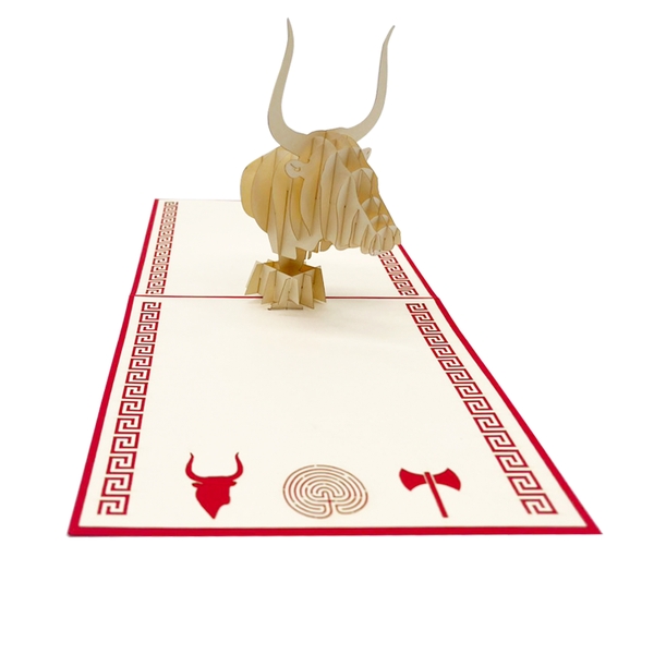 Minotaur Greece Pop Up Card