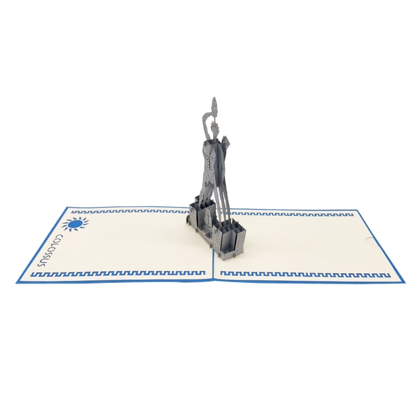 Clossus Rhodes Greece Pop Up Card