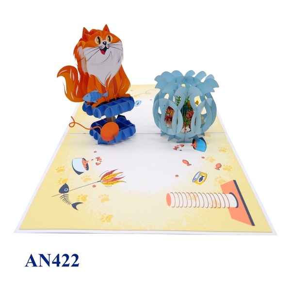 Funny Cat Pop Up Card
